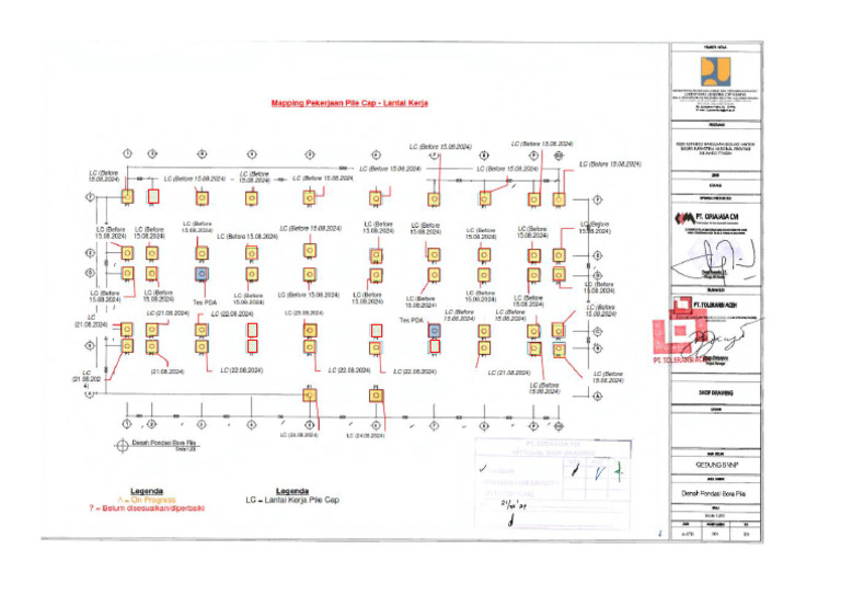 Mapping Pekerjaan Lantai Kerja 30 Agustus | PDF