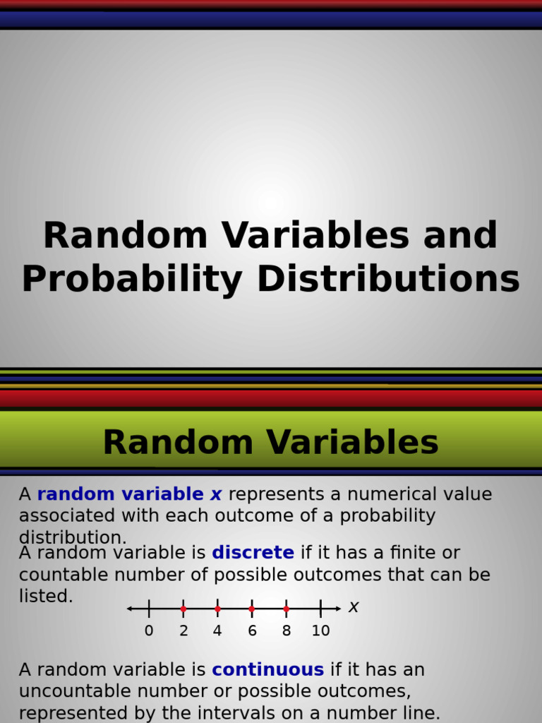 Random Variables and Probability Distributions | PDF | Probability Distribution | Random Variable