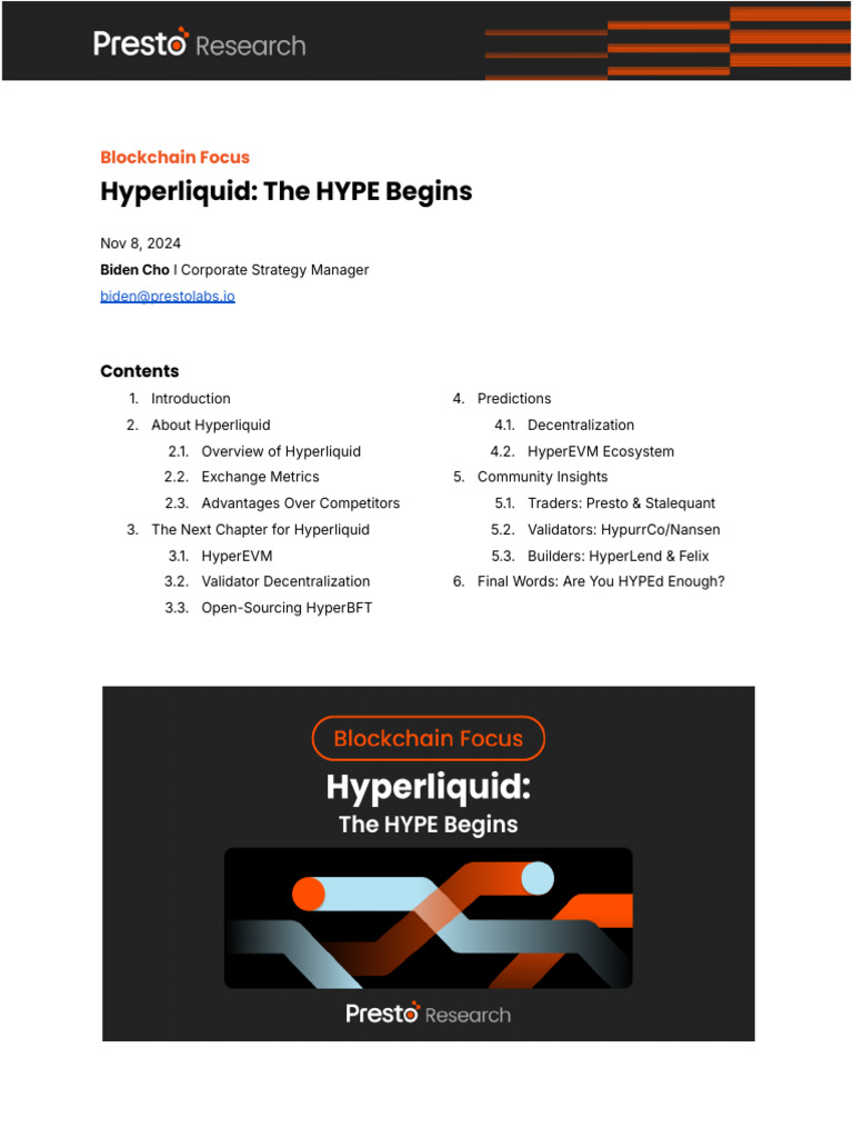 Hyperliquid The HYPE Begins | PDF | Cryptocurrency