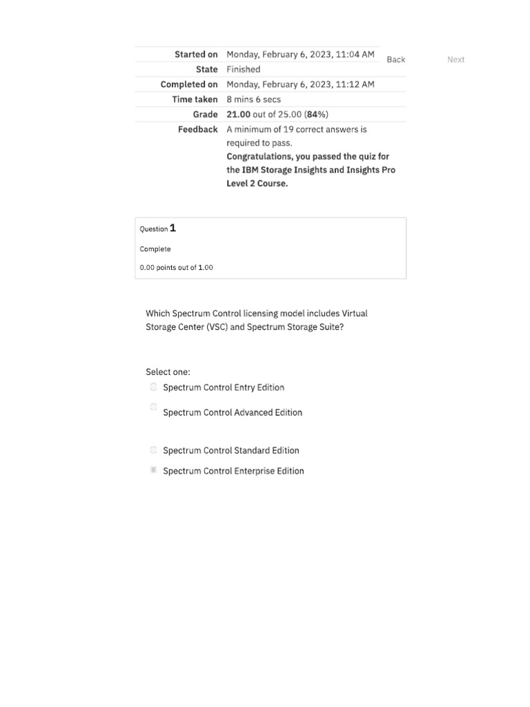 Ibm Storage Insights And Insights Pro Level 2 Quizz Pdf
