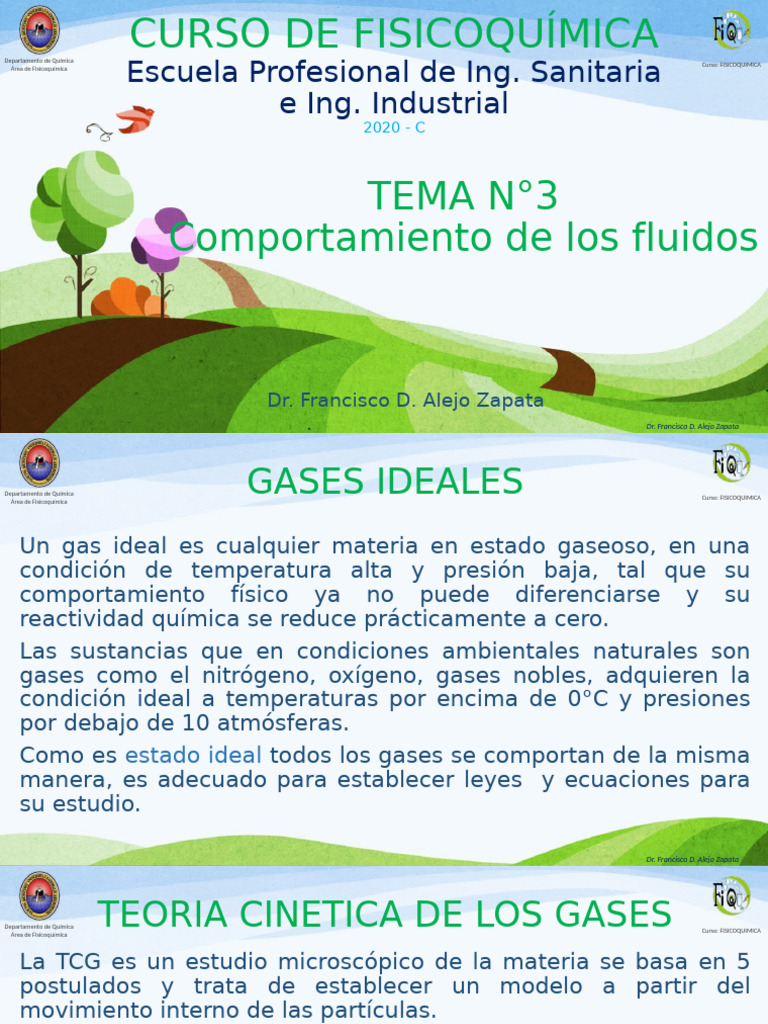 Tema 3 Comportamiento de Los Fluidos - Gases | PDF | Gases | Química Física