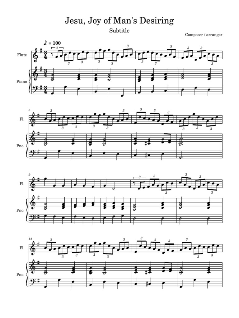 Jesu, Joy of Man's Desiring Sheet Music | PDF