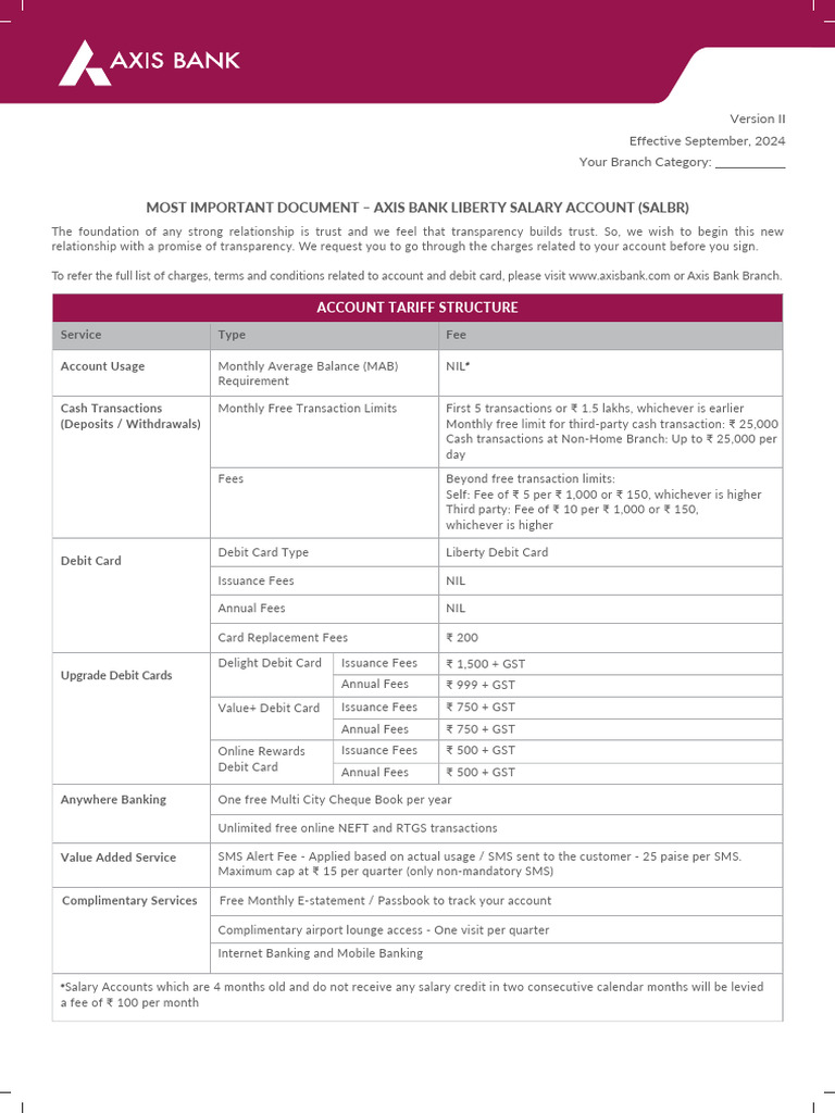 Liberty Salary Physical Mid Ver II | PDF | Debit Card | Banks