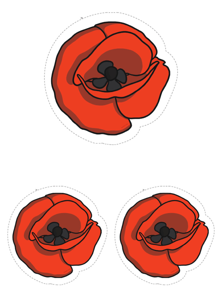 Flori de Mac - Material Decupabil | PDF