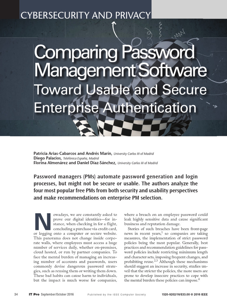 Comparing Password Management Software Toward Usable and Secure Enterprise Authentication | PDF ...