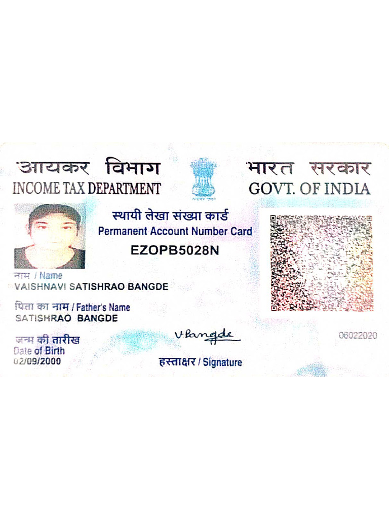 Vaishnavi Bangde Pancard | PDF