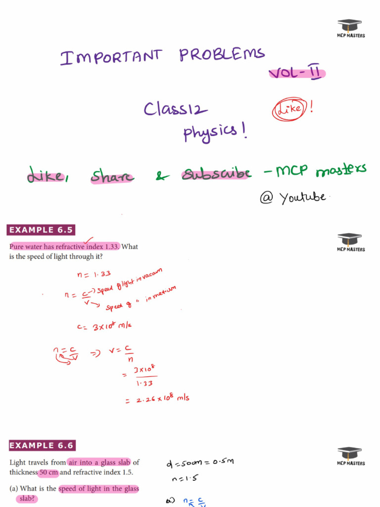 Phy Imp Problems Vol-2 | PDF