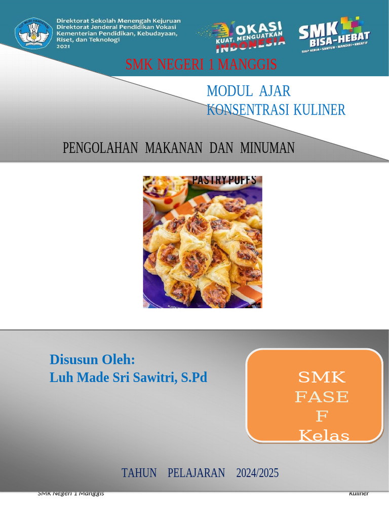 Modul-Ajar-Puff-Pastry-2023 Kelas Xii Tahun 2024-2025 | PDF