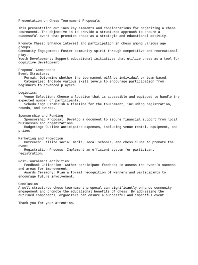 Chess Proposal Presantation | PDF