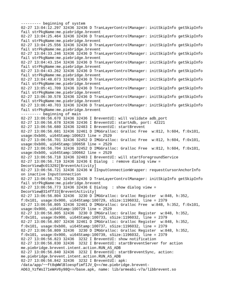 Logcat Ui 32436-20250227 1307 | PDF | Software | Operating System Families