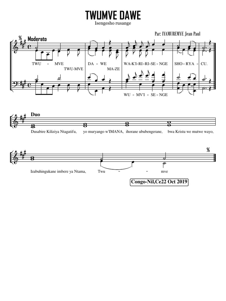 Cca2aeb780124e41bd9b776fbc0be05a-Igisabisho Twumve Dawe - J.paul ...
