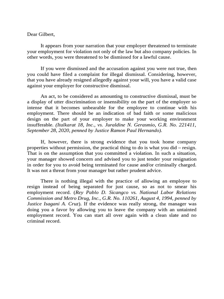 Voluntary Resignation | PDF