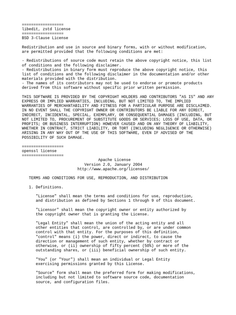 Commandlinetools 3rd Party Licenses | PDF | Library (Computing) | License