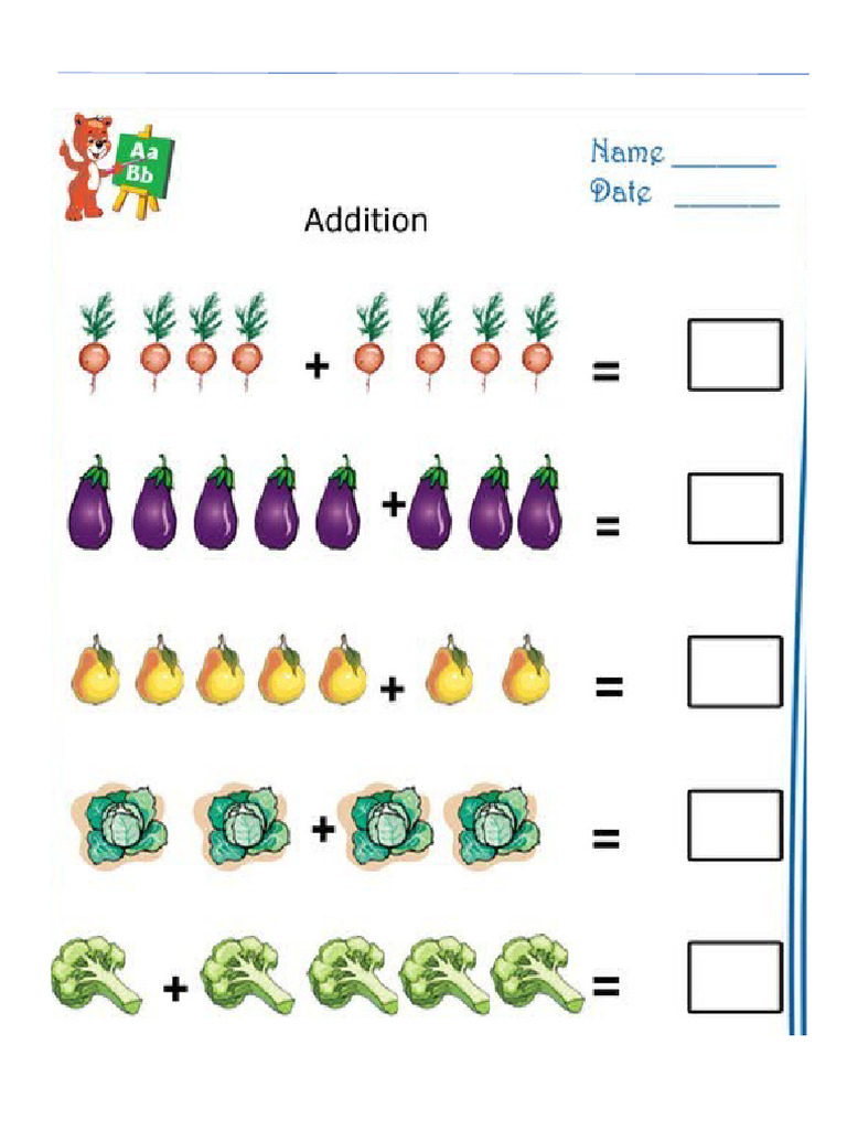 Addition For Kinder | PDF