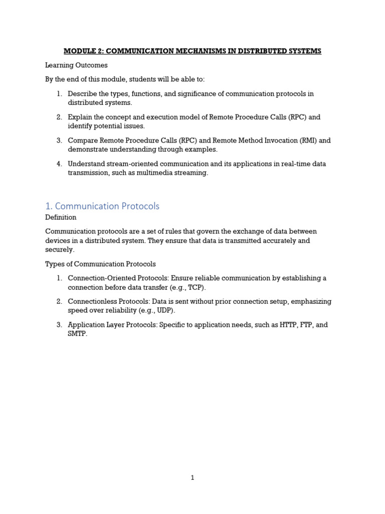 Module 2 Communication Mechanisms in Distributed S - 250203 - 025141 | PDF | Method (Computer ...
