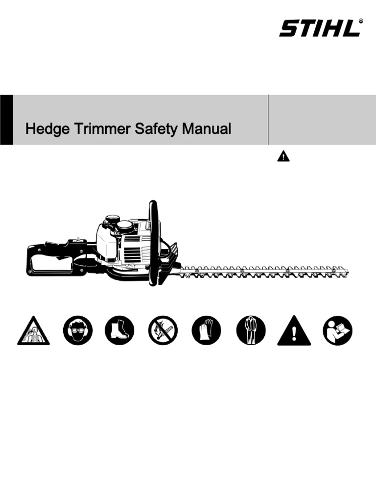 STIHL Hedge Trimmer Safety Manual | PDF | Engines | Gasoline