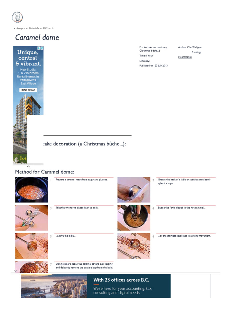 Caramel Dome Recipe Guide | PDF
