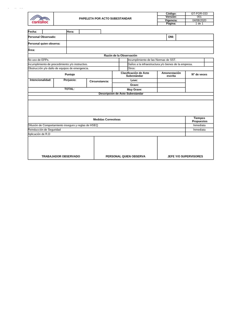 Formato de Papeleta | PDF