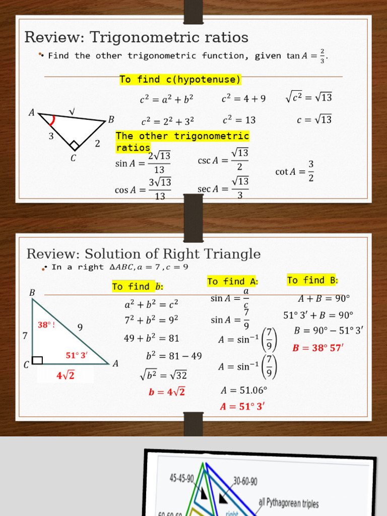 Q4.W2 - Trigonometric Ratios of Special Angles - PPT | PDF