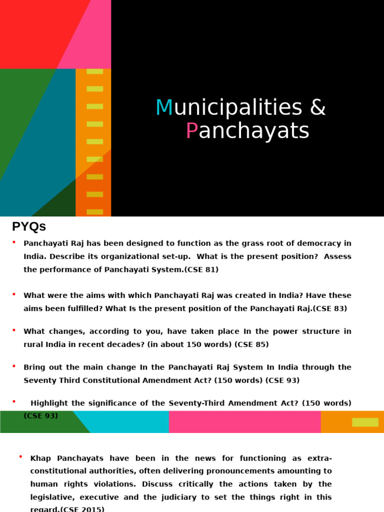 Overview of Panchayati Raj System in India | PDF | Government Of India ...