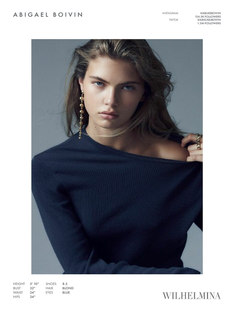 Abigael Boivin Wilhelmina Los Angeles | PDF | Blond | Hair Color