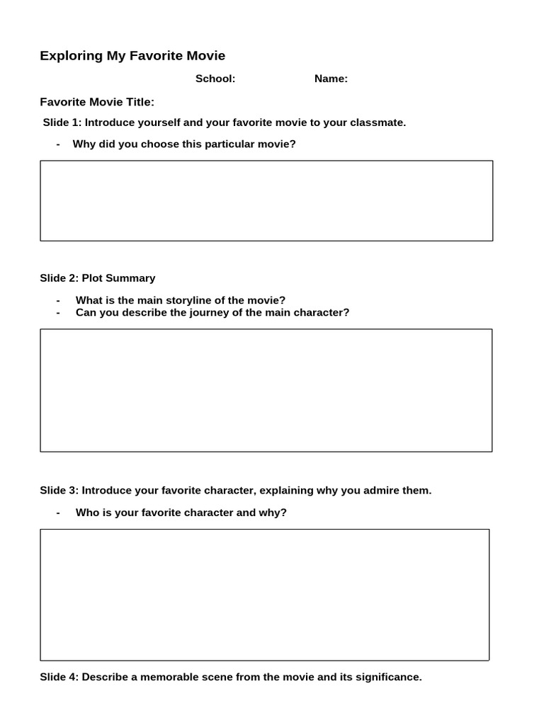 Exploring My Favorite Movie 2 | PDF