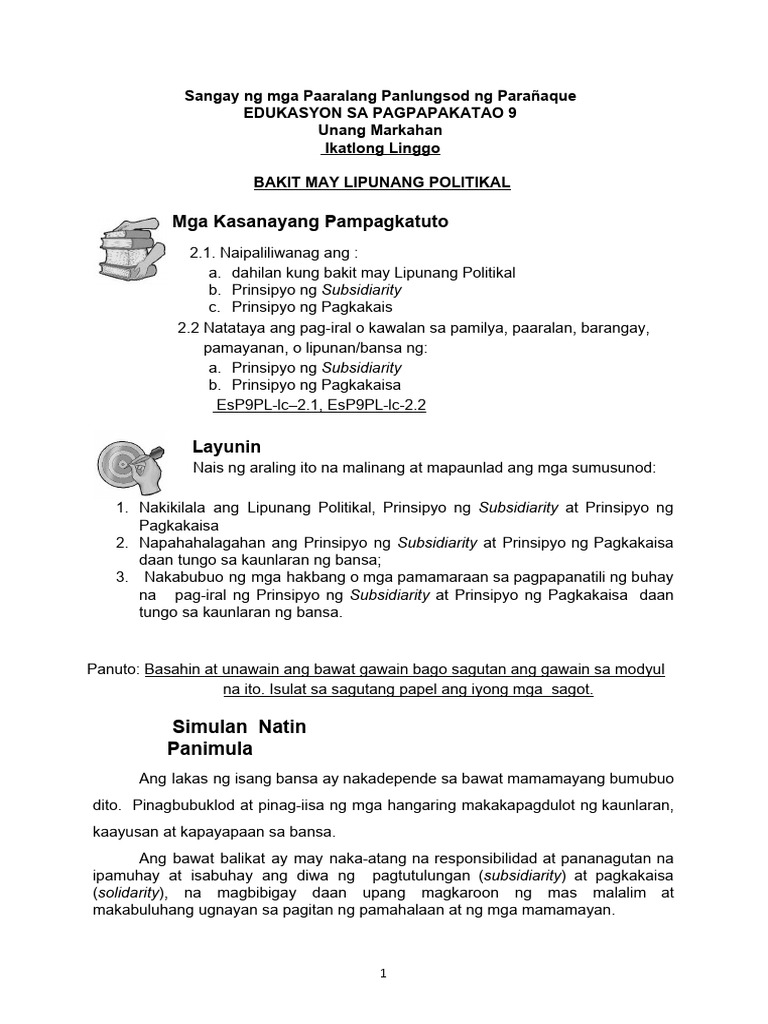 EsP Grade9 Quarter1 Module3 Week3 | PDF