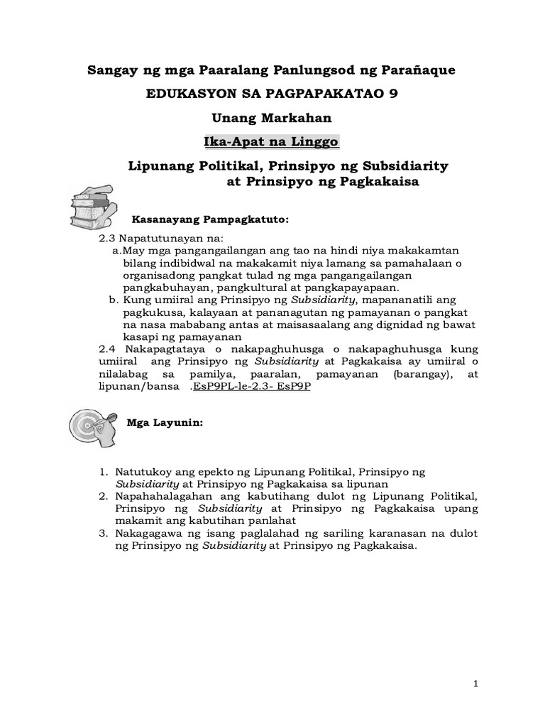 ESP Grade9 Quarter1 Module4 Week4 | PDF