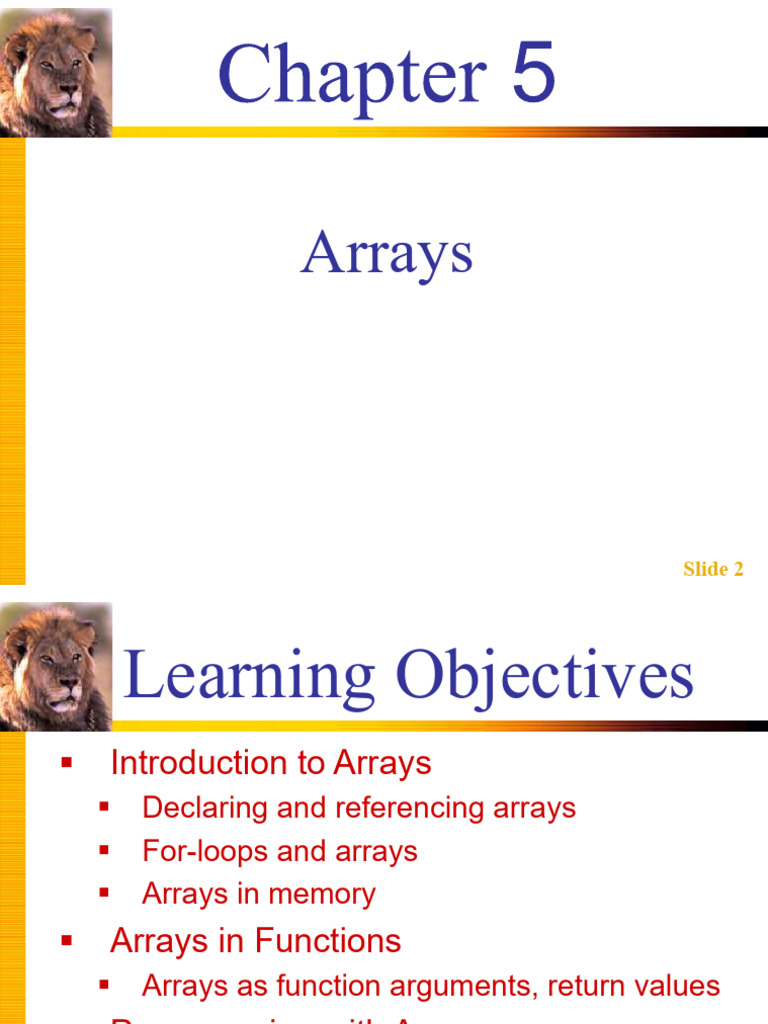 6-Arrays | PDF | Variable (Computer Science) | Integer (Computer Science) 6-Arrays | PDF | Variable (Computer Science) | Integer (Computer Science)