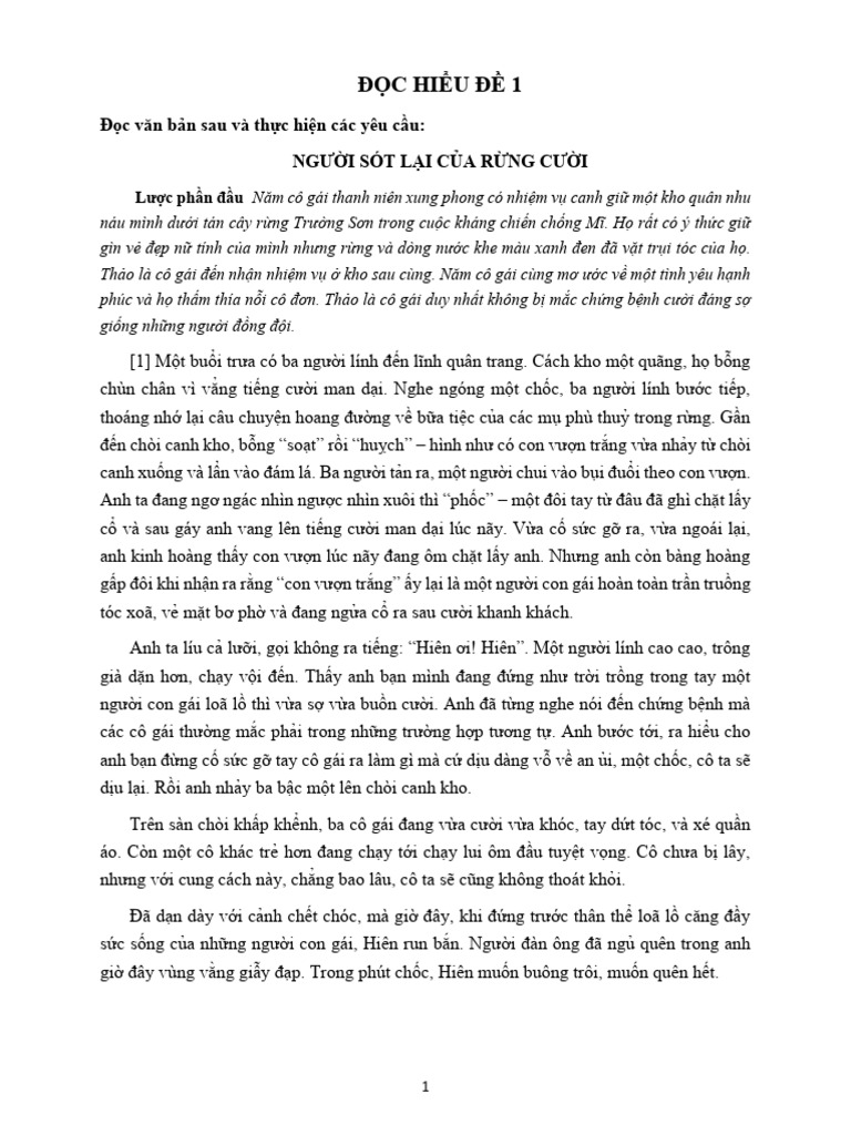 Ôn Thi Truyện Ngắn Tiếp Theo | PDF