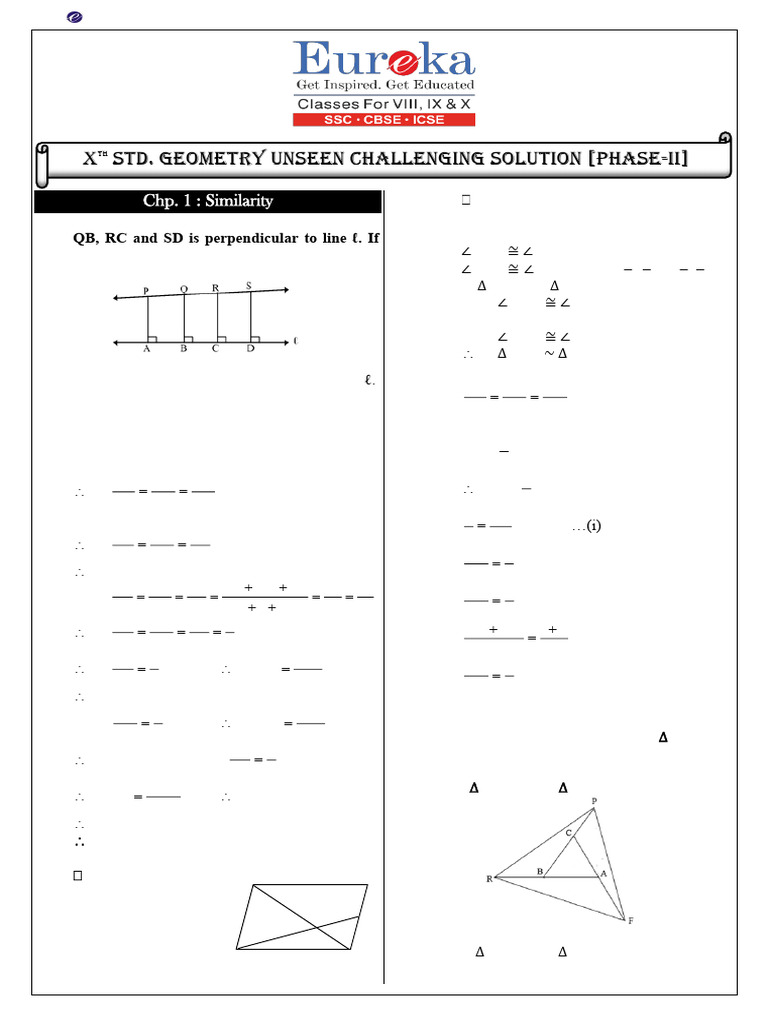 X - Geometry Unseen Challenging Solution Phase-II | PDF | Circle ...
