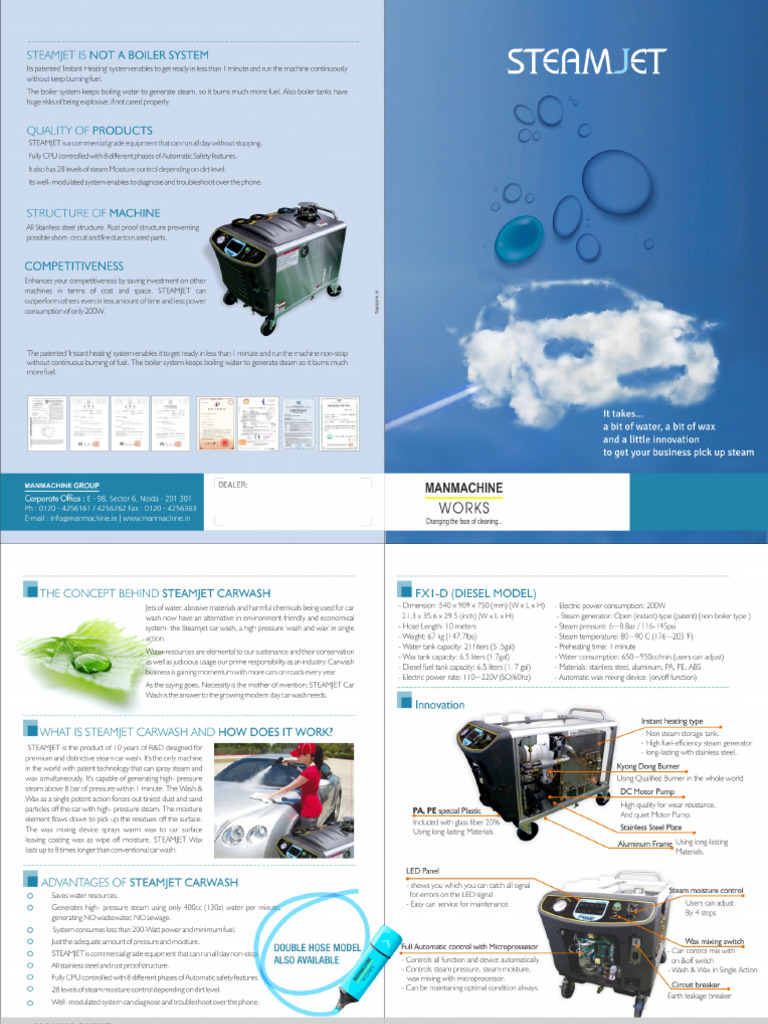 Steam Jet Car Wash | PDF
