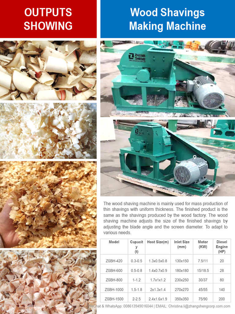 Wood Shaving and Crushing Machines | PDF | Wood | Secondary Sector Of ...