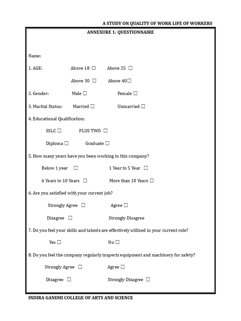 CHAPTER 8 QUESTIONNAIRE Rough | PDF | Employment | Organizational Behavior