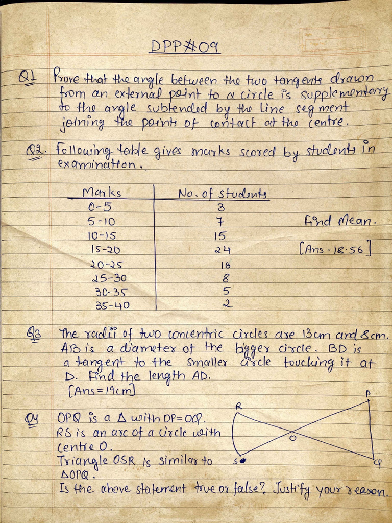 DPP#09 Maths AbhayBatch ShobhitNirwan | PDF