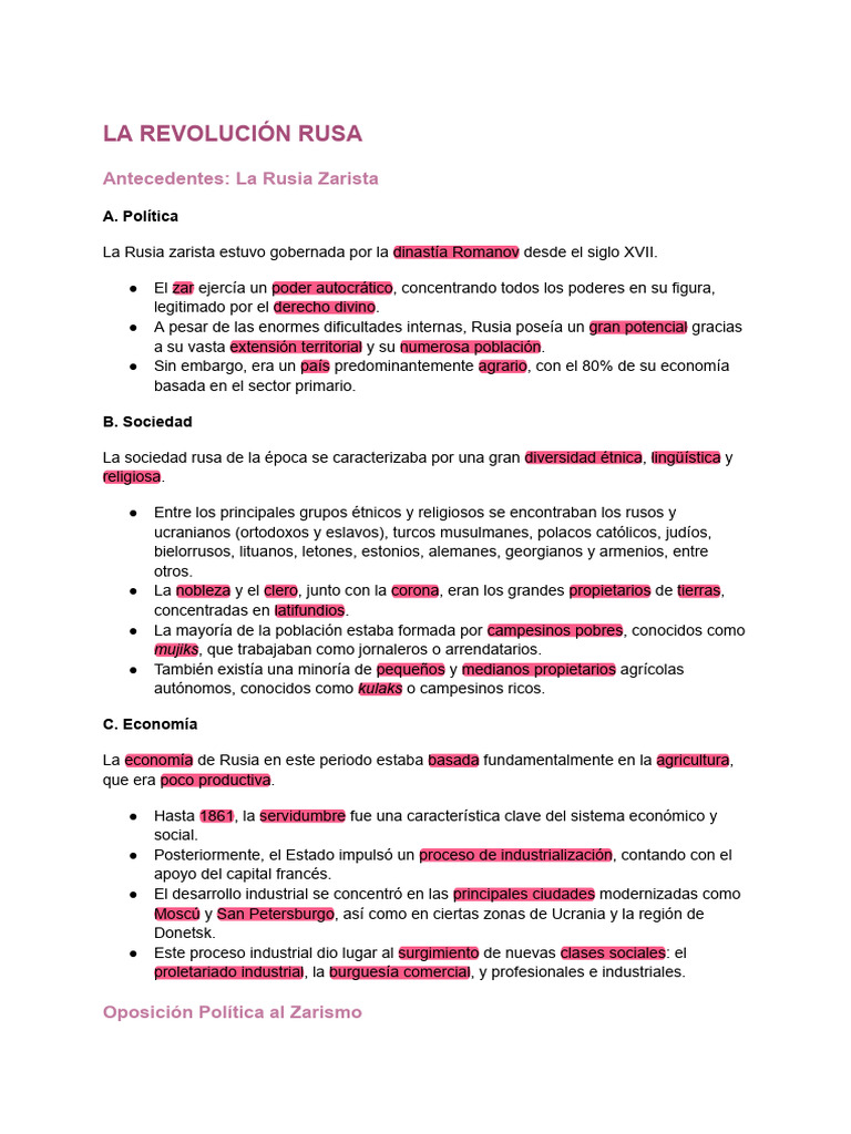 La Revolución Rusa | PDF | Vladimir Lenin | Joseph Stalin