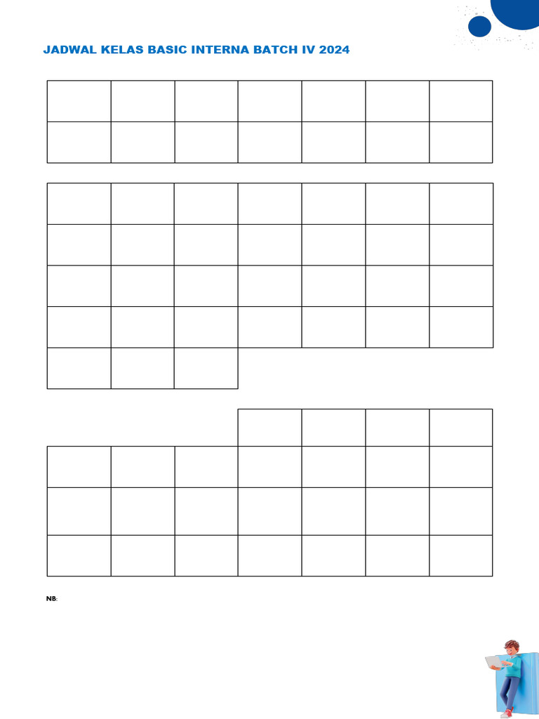 Jadwal kelas Basic Interna Batch IV 2024 | PDF