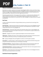 How To Write A MUN Resolution | PDF | Committee