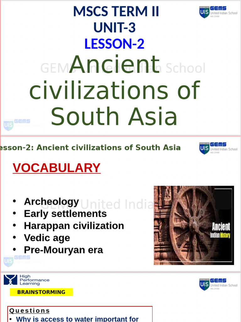 Ancient Civilizations of South Asia - Annual Exam | PDF