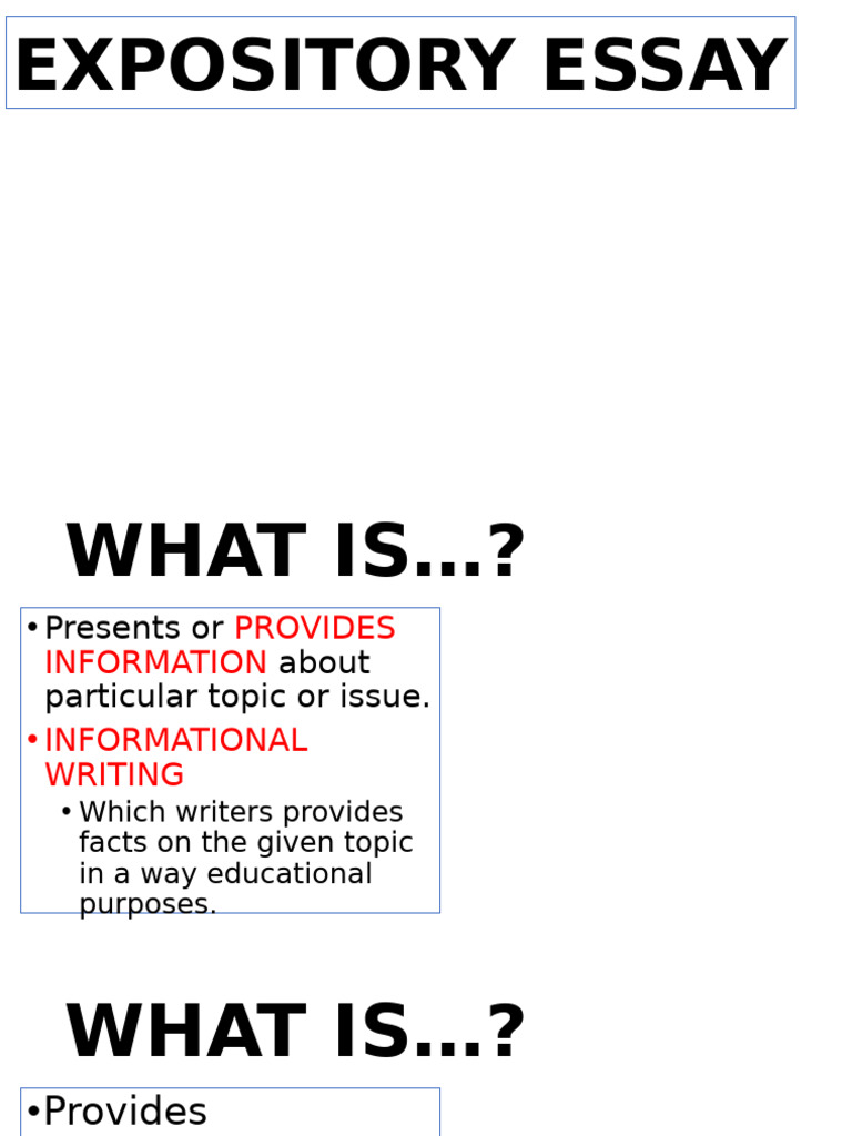 Expository Essay Structure Guide | PDF | Essays | Human Communication