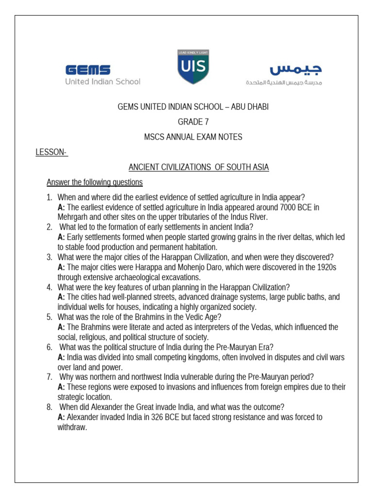 Ancient Civilizations of South Asia | PDF