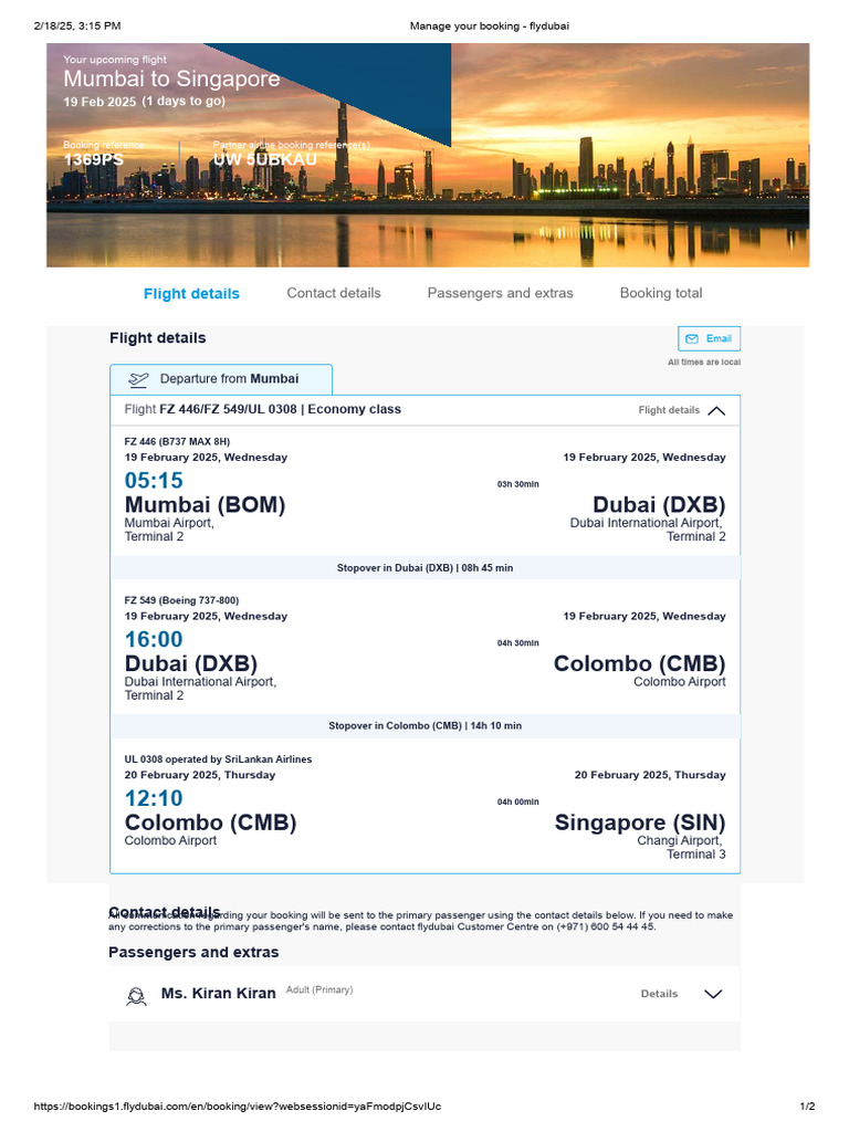 Manage Your Booking - Flydubai | PDF | Boeing | Airliner