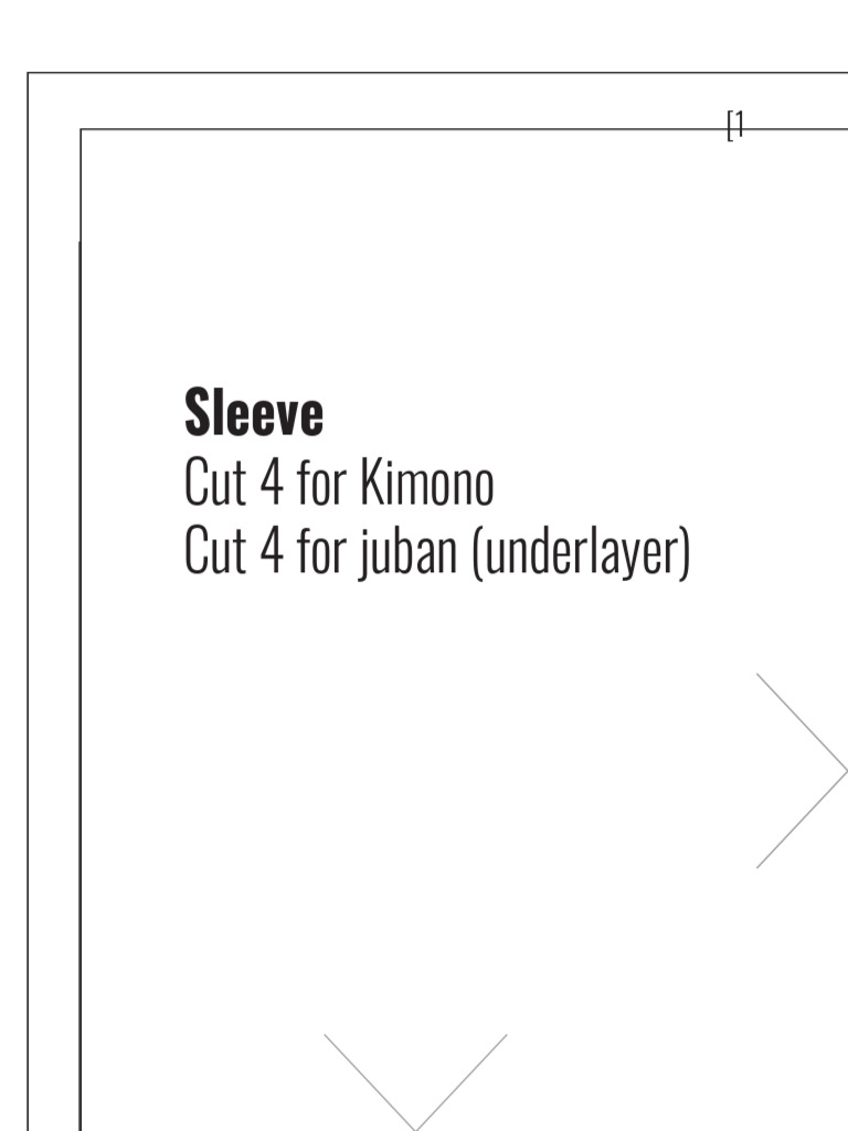 Kimono and Juban Sewing Pattern Guide | PDF