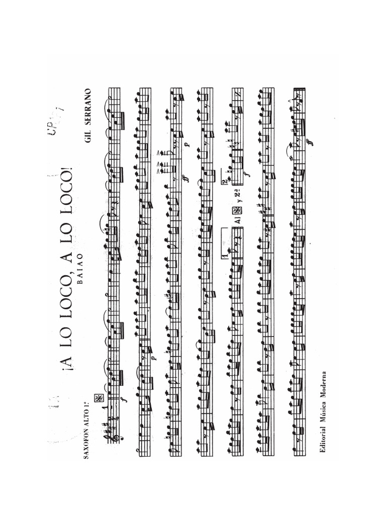A Lo Loco, A Lo Loco - Saxo Alto 1 | PDF