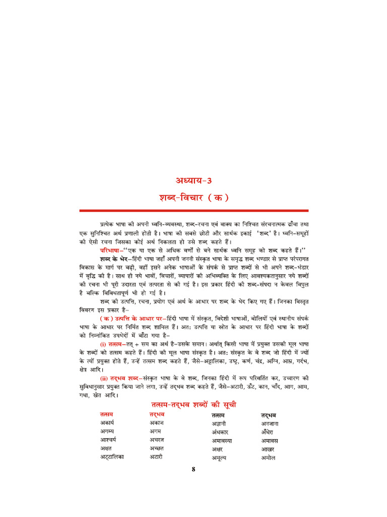 Ch 03 Hindi Grammar Class9 2019 | PDF