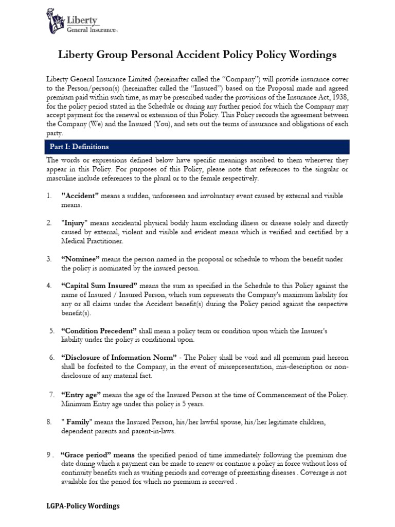 GPA Policy wordings | PDF | Insurance | Subrogation