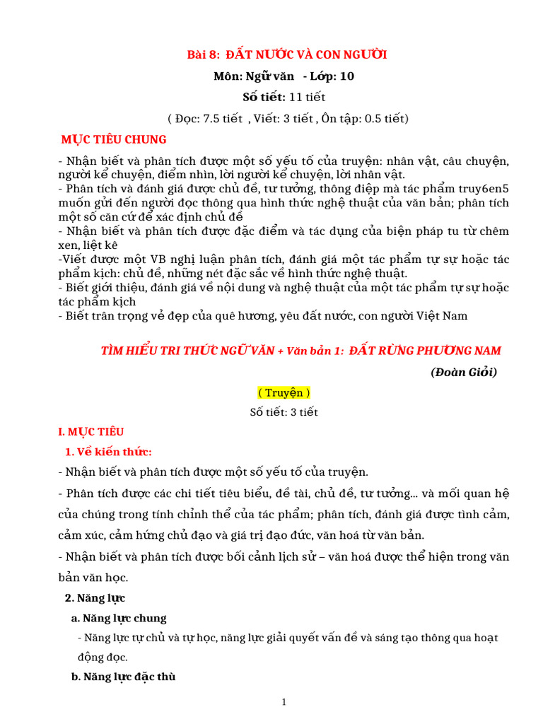 Bai 8 Dat Nuoc Va Con Nguoi | PDF