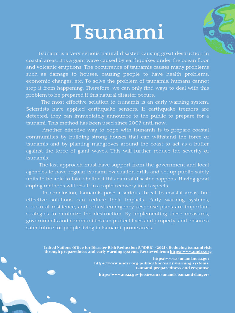 Tsunami: Tsunami-Preparedness-And-Response | PDF