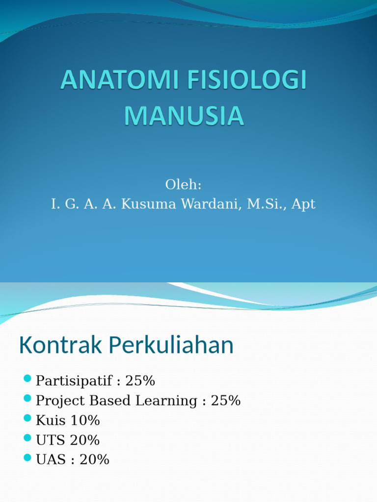 Anatomi Fisiologi Manusia | PDF