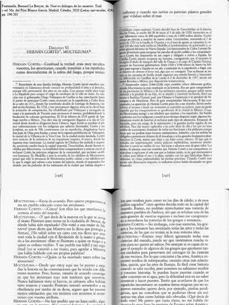 Diálogo entre Cortés y Moctezuma | PDF | Hernán Cortés | Cultura de las ...